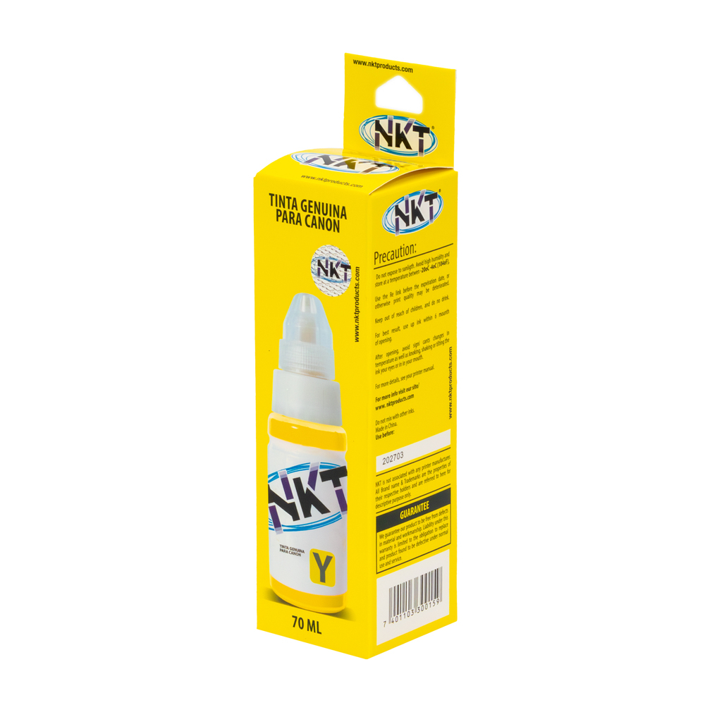 TINTA NKT 70ML YELLOW PARA CANON G SERIES – Nektech NKT