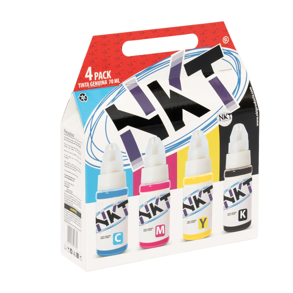 TINTA NKT 4PACK 70ML – PARA CANON SERIE G – Nektech NKT