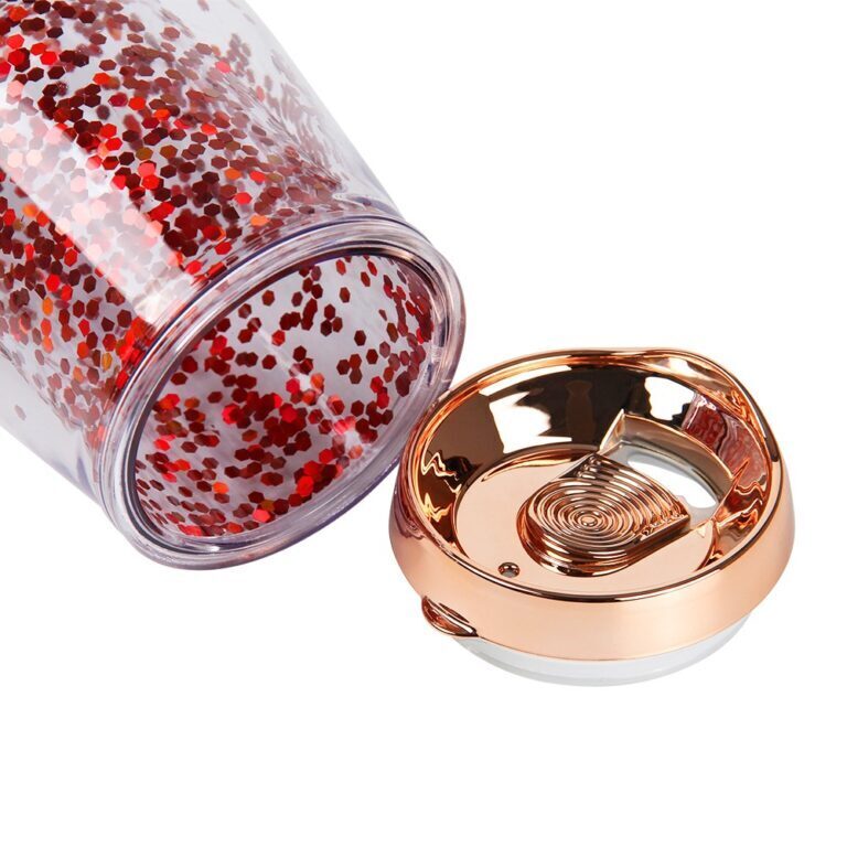 COPA COCTELERA 12ONZ GLITTER DORADO ROSA – Nektech NKT