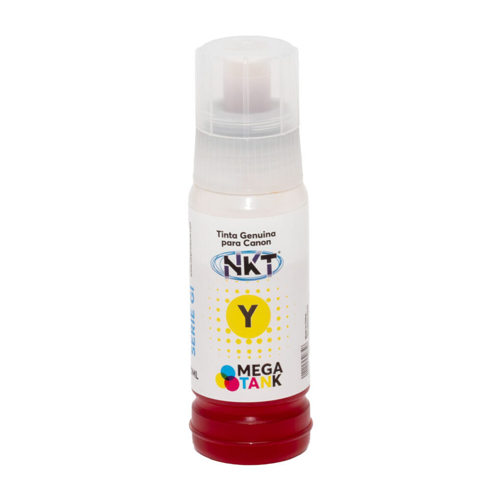 TINTA NKT AMARILLA 70ML – PARA MEGA TANK CANON GI – Nektech NKT